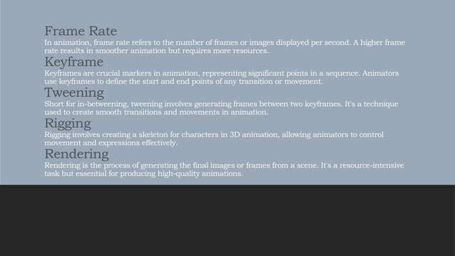 Most Common Terms That Are Used in Animation Industry | PPT