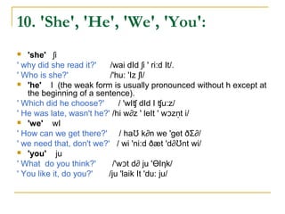 Most common weak forms in english | PPT