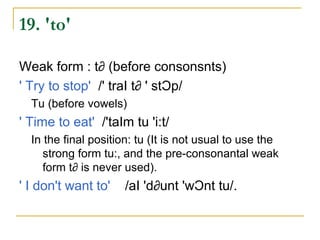 Most common weak forms in english | PPT
