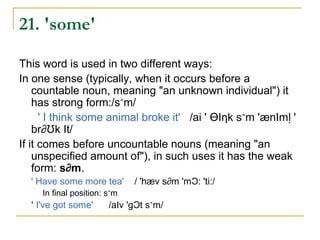 Most common weak forms in english | PPT