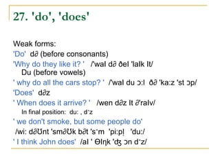 Most common weak forms in english | PPT