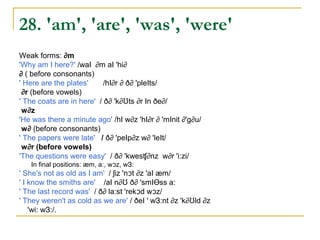 Most common weak forms in english | PPT