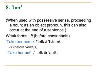 Most common weak forms in english | PPT