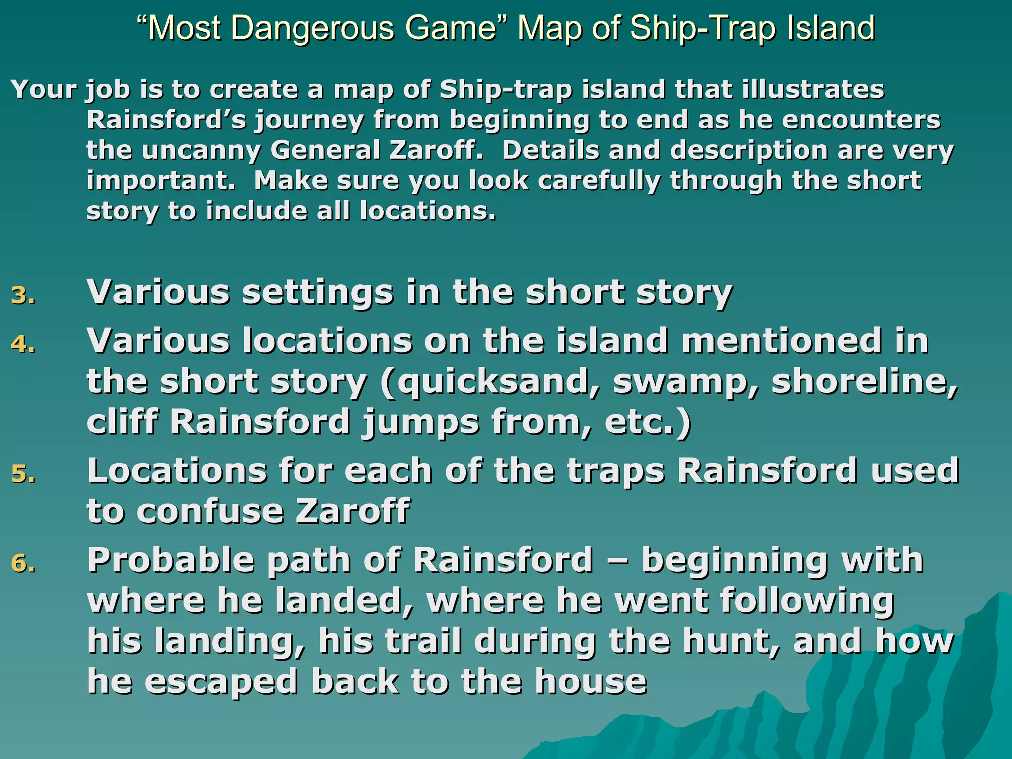 Most dangerous game_-_map | PPT