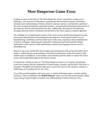 Most Dangerous Game Essay.pdf