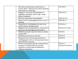 Most essential learning filipino presentation | PPT