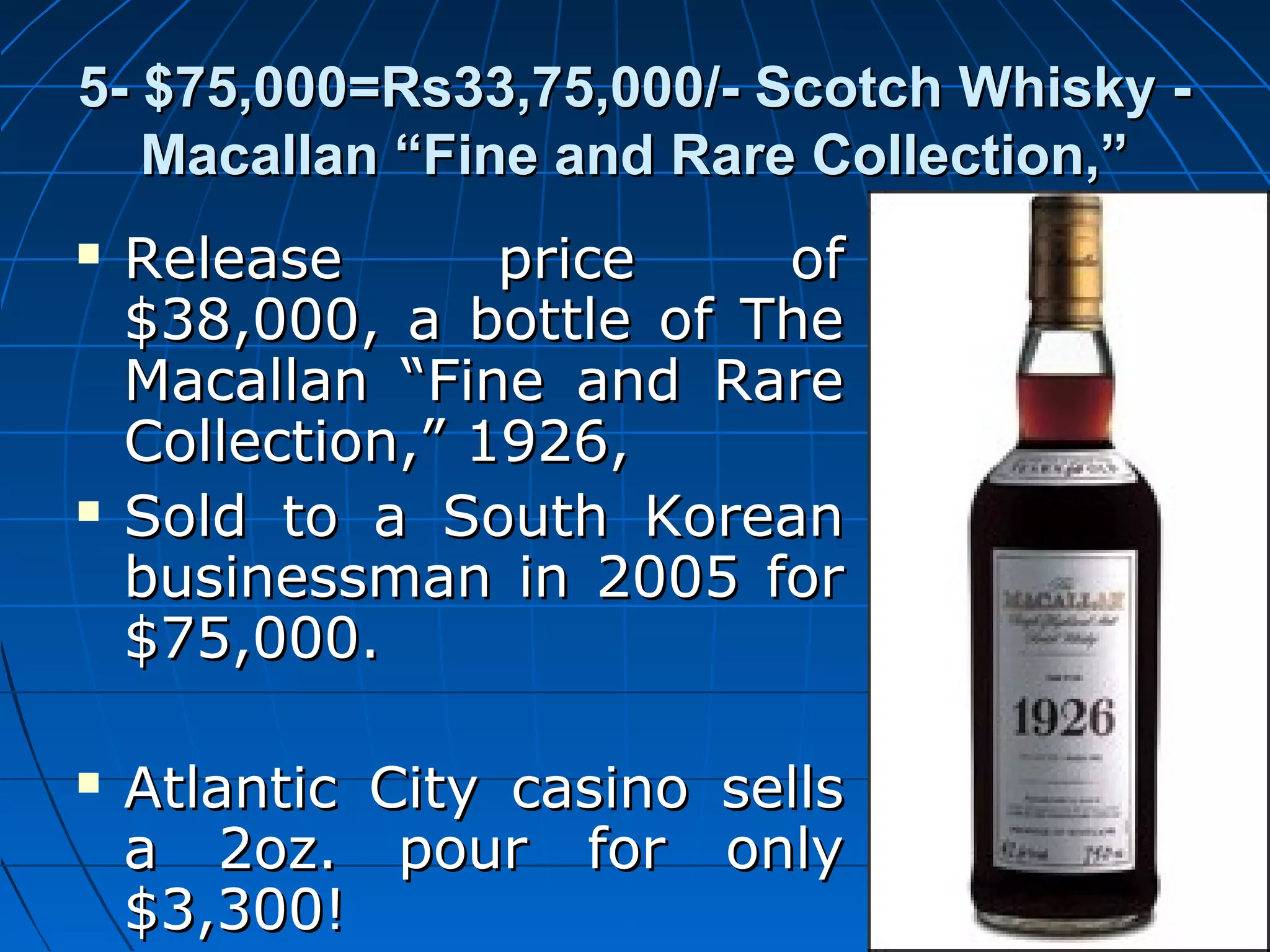 Most expensive alcoholic beverages | PPT