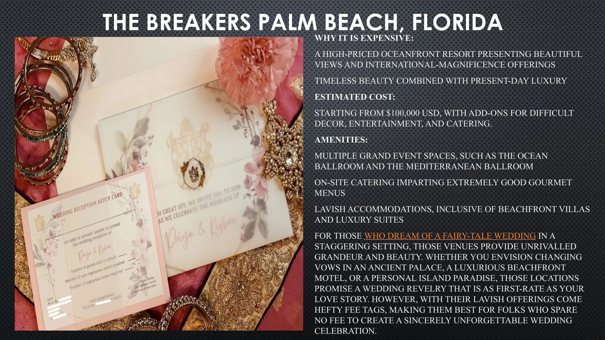 Most Expensive Wedding Venues In The World – Luxury Locations.pptx