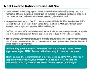 Most Favored Nation status and competing health plans | PPT