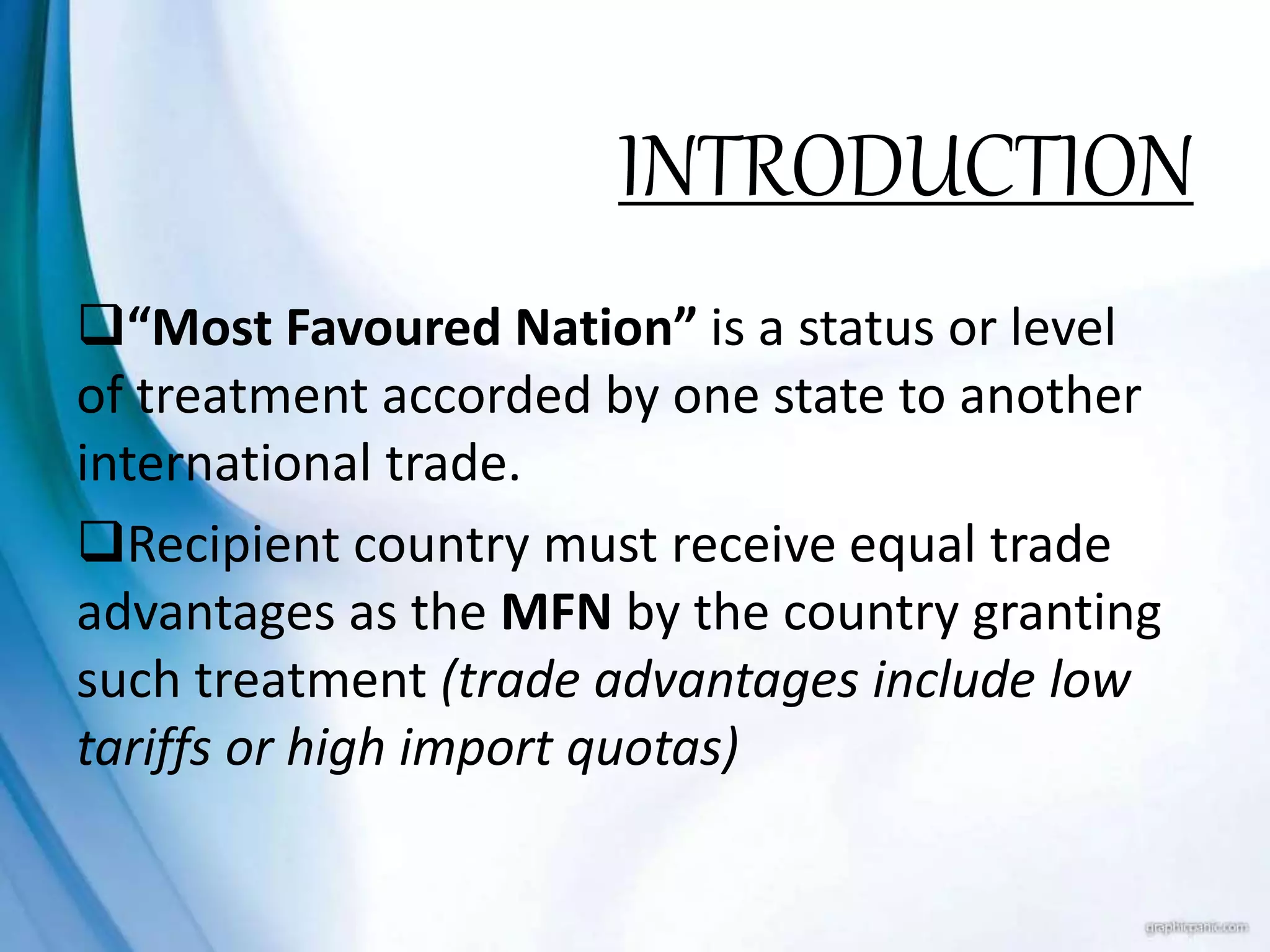 Most favoured nations | PPTX