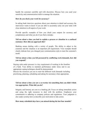 Most frequently asked bank interview questions | DOC