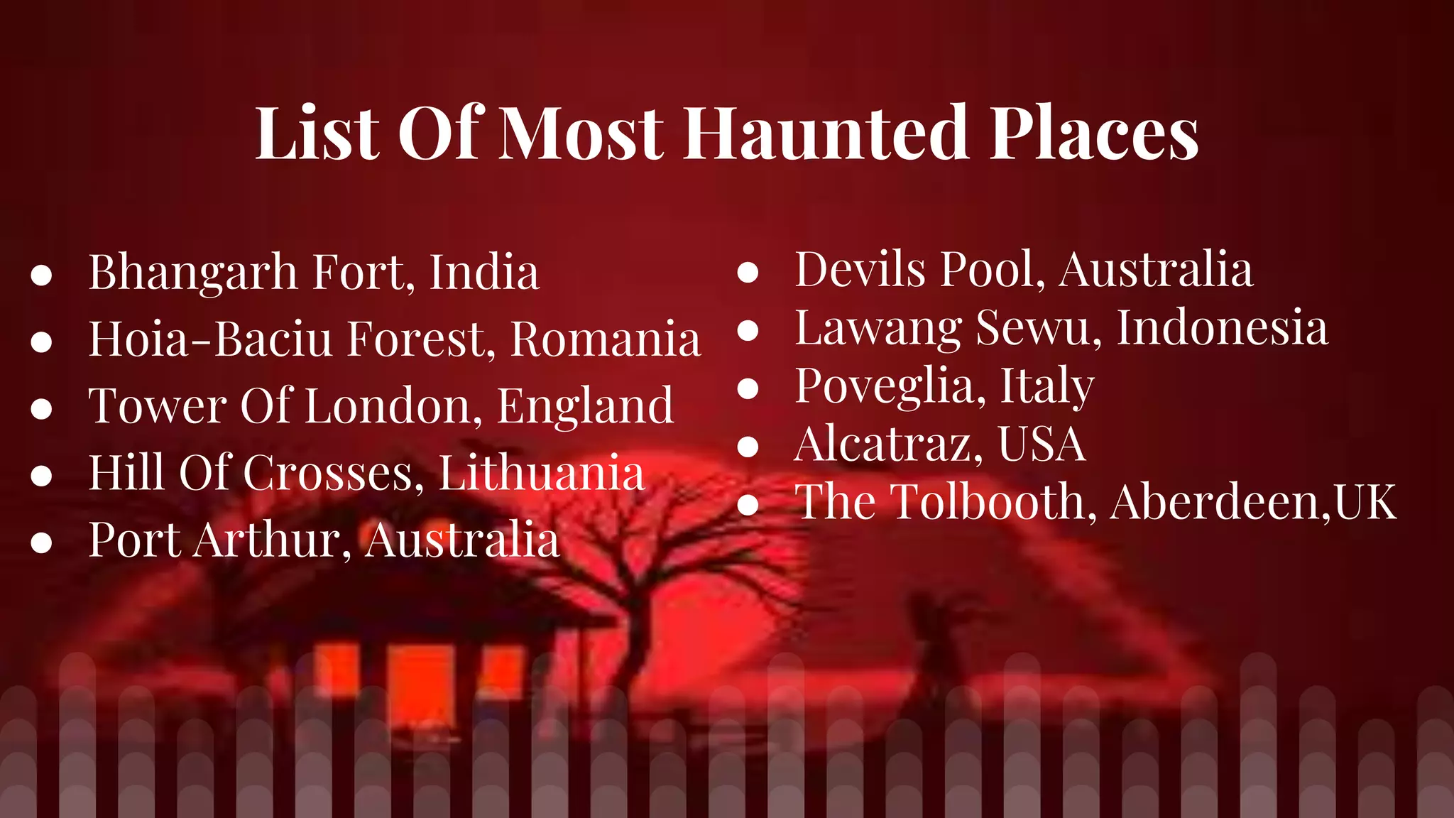 Most haunted places in world | PPTX