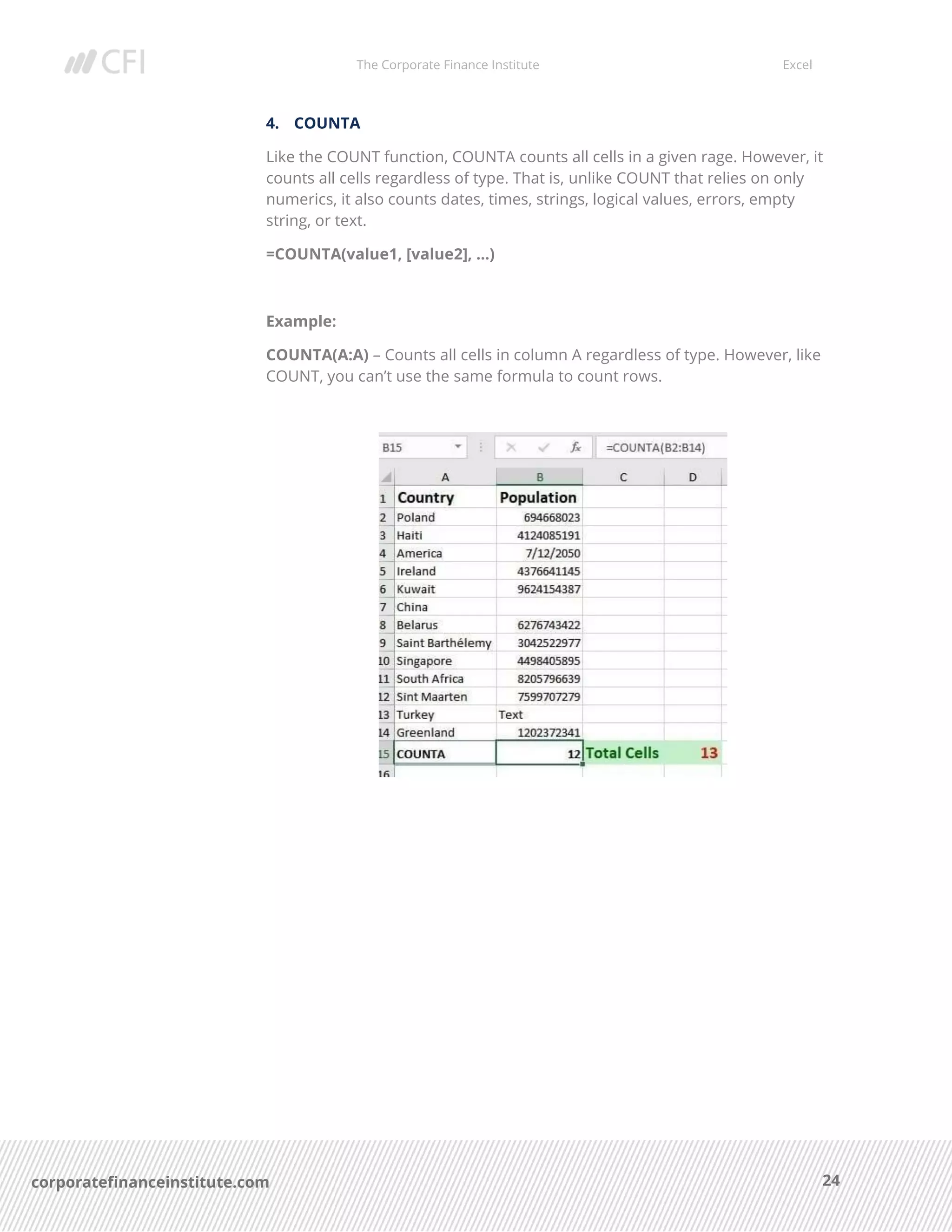 Most important excel functions & shortcuts | PDF