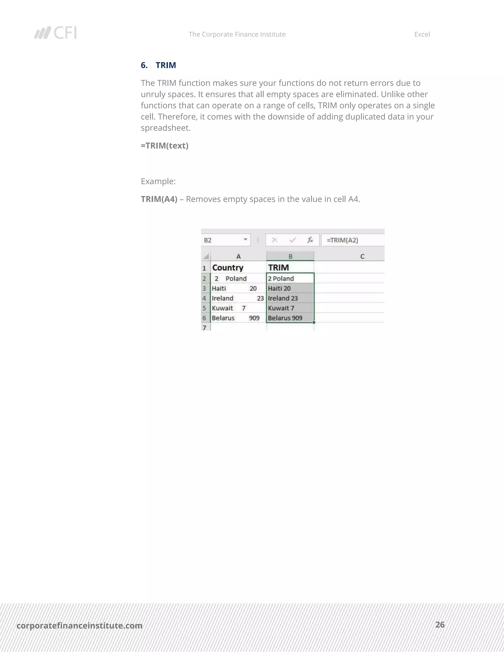 Most important excel functions & shortcuts | PDF