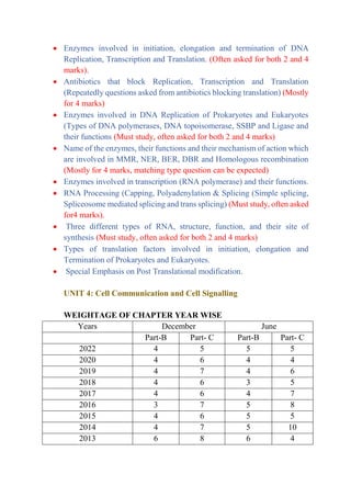 Most Important Topics For CSIR Life Science | DOCX