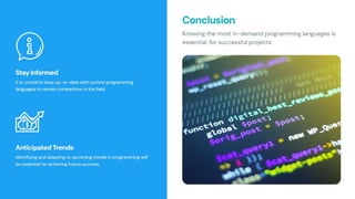 Most In Demand Programming Languages to Learn | PPTX