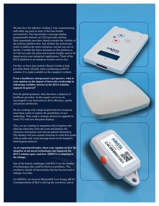 Most Leading RTLS Solution Providers in Healthcare Industry, 2023.pdf | Internet | Computing