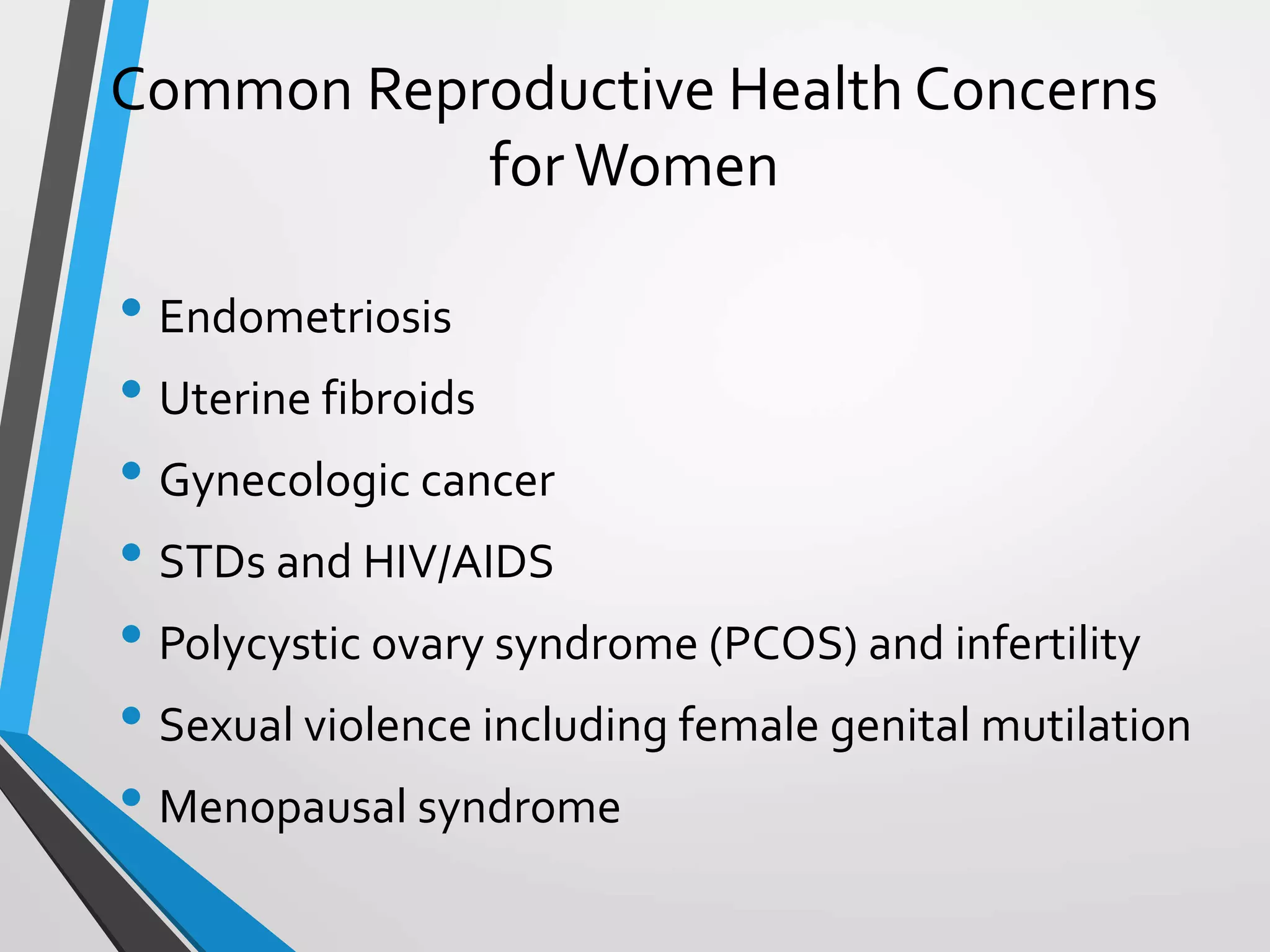 Most affected groups by Reproductive Health Problems | PPT