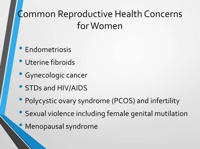 Most affected groups by Reproductive Health Problems | PPT