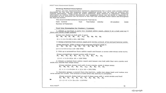Most (Maynard Operation Sequence Technique) | PPTX | Desktop Publishing | Computer Software and ...