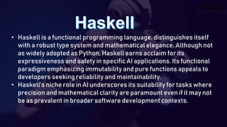 Most Popular Programming Languages for AI Development | PPTX