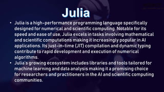 Most Popular Programming Languages for AI Development | PPTX