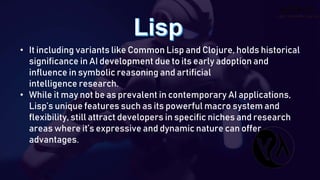 Most Popular Programming Languages for AI Development | PPTX