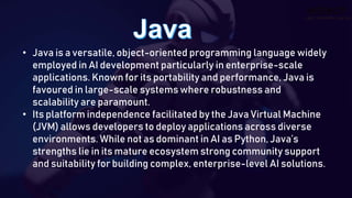 Most Popular Programming Languages for AI Development | PPTX