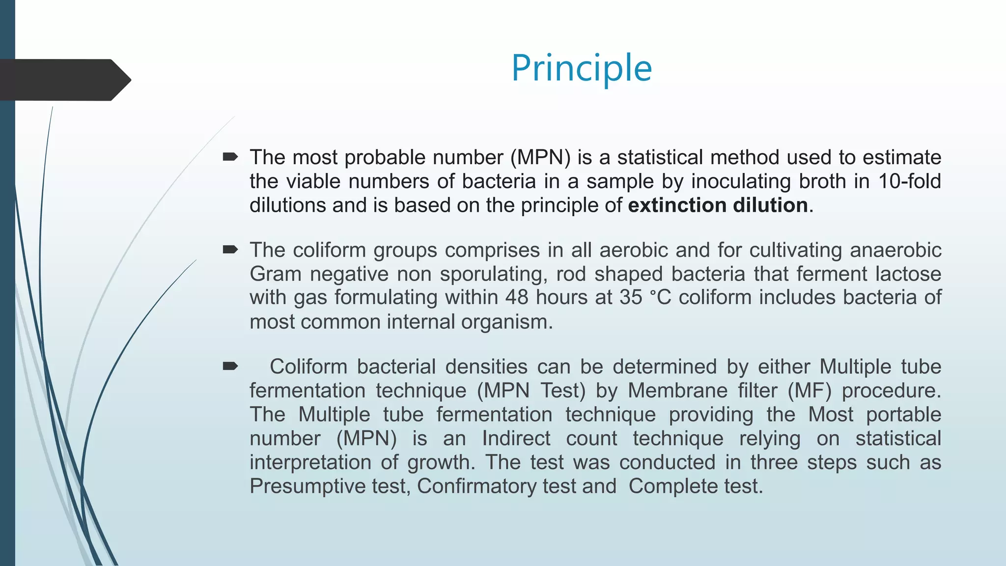 Most probable number (MPN) method | PPTX