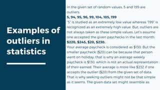 Most prominent methods of how to find outliers in statistics | PPTX
