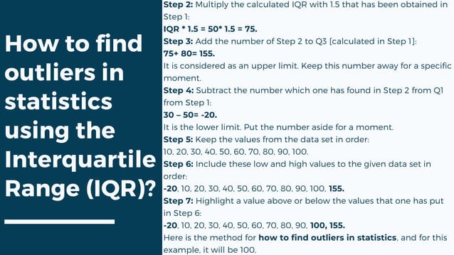 Most prominent methods of how to find outliers in statistics | PPTX