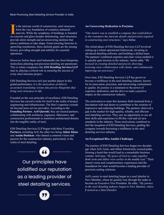 Most Promising Steel Detailing Service Provider in India October2024.pdf