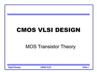 Mos transistor theory | PPTX