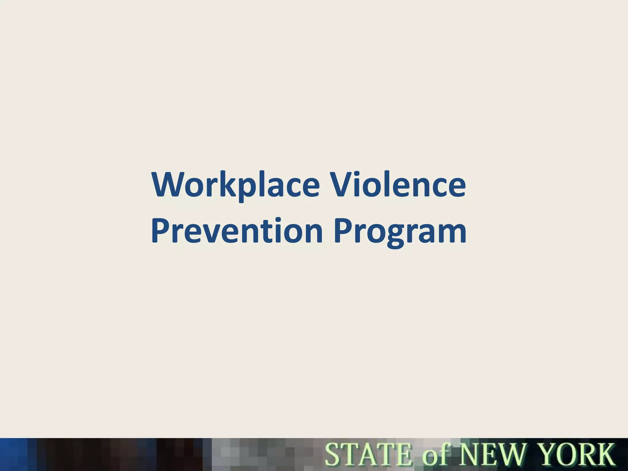 Workplace Violence Prevention Training | PPTX