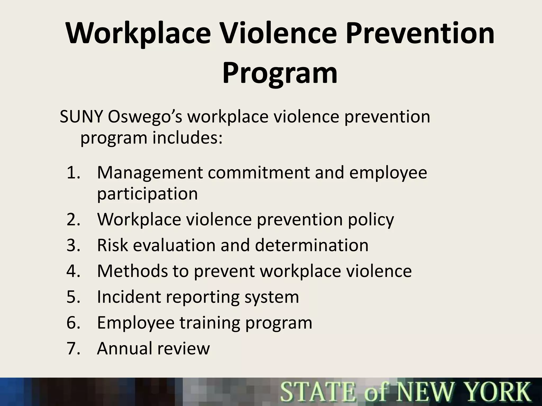Workplace Violence Prevention Training | PPTX