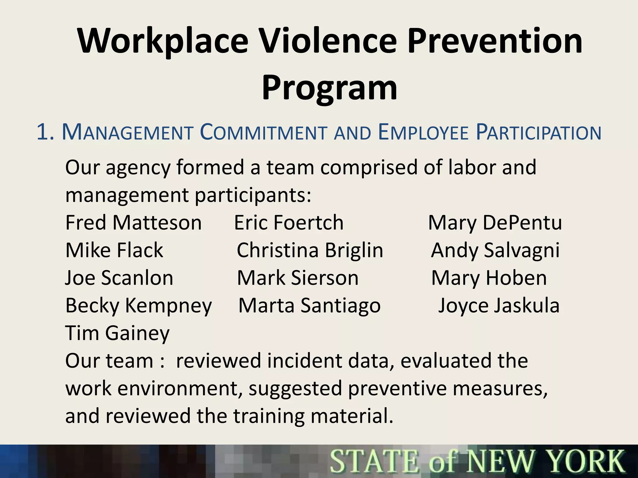 Workplace Violence Prevention Training | PPTX