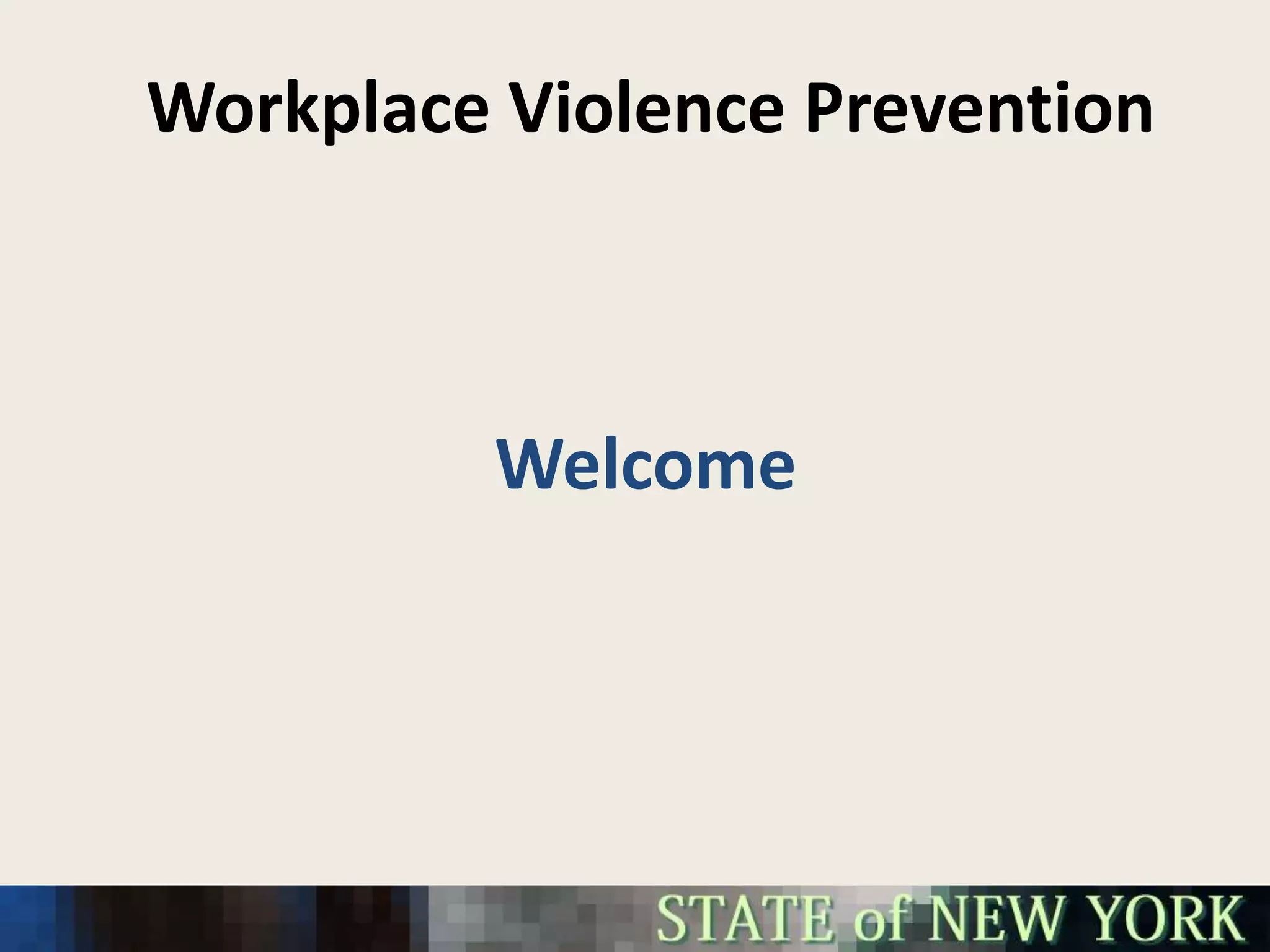 Workplace Violence Prevention Training | PPTX