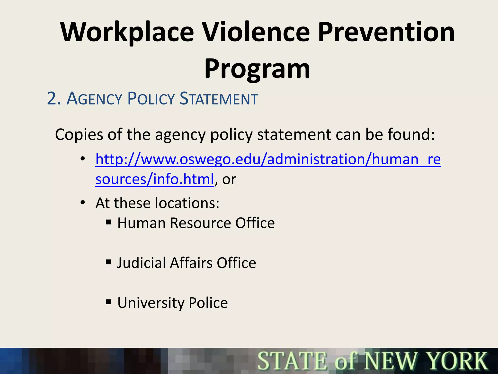 Workplace Violence Prevention Training | PPTX