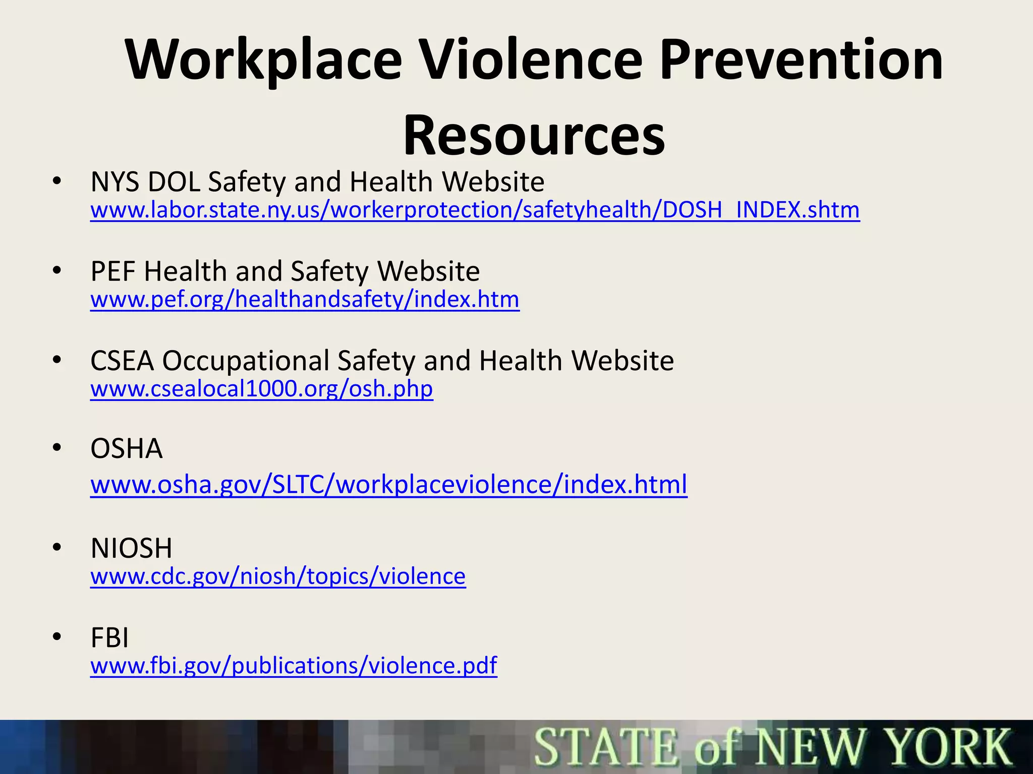 Workplace Violence Prevention Training | PPTX