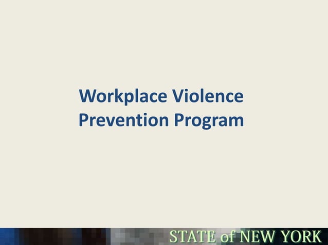 Workplace Violence Prevention Training | PPTX | Human Resources | Business