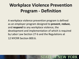 Workplace Violence Prevention Training | PPTX