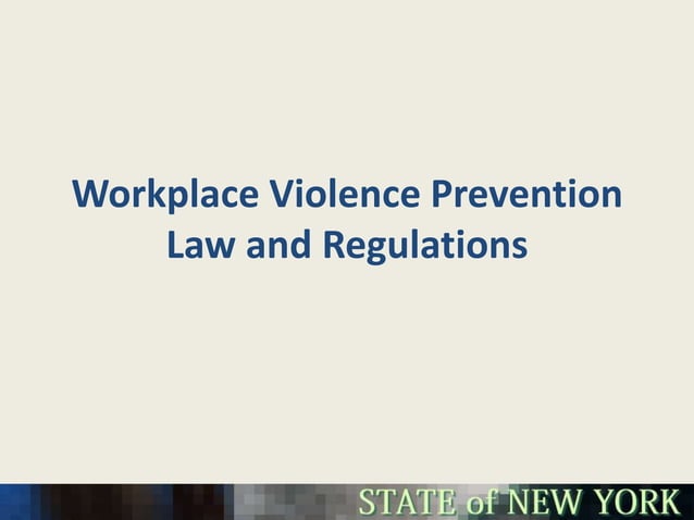 Workplace Violence Prevention Training | PPTX | Human Resources | Business