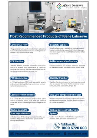 Most Recommended Products of Igene Labserve | PDF | Chemistry | Science