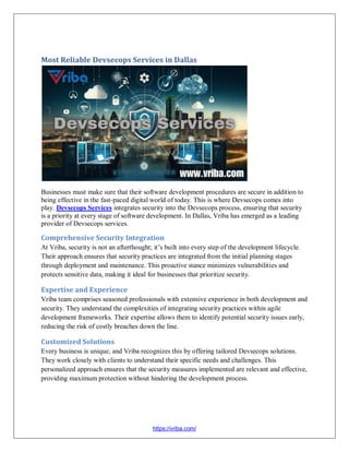 Most Reliable Devsecops Services in Dallas | PDF