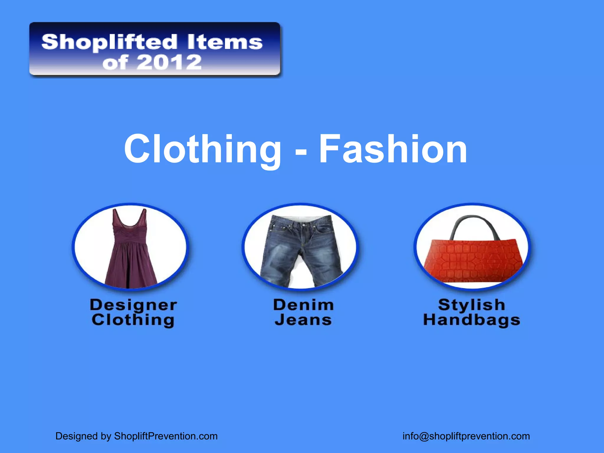 Most shoplifted items | PPT
