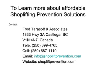 Most shoplifted items | PPT