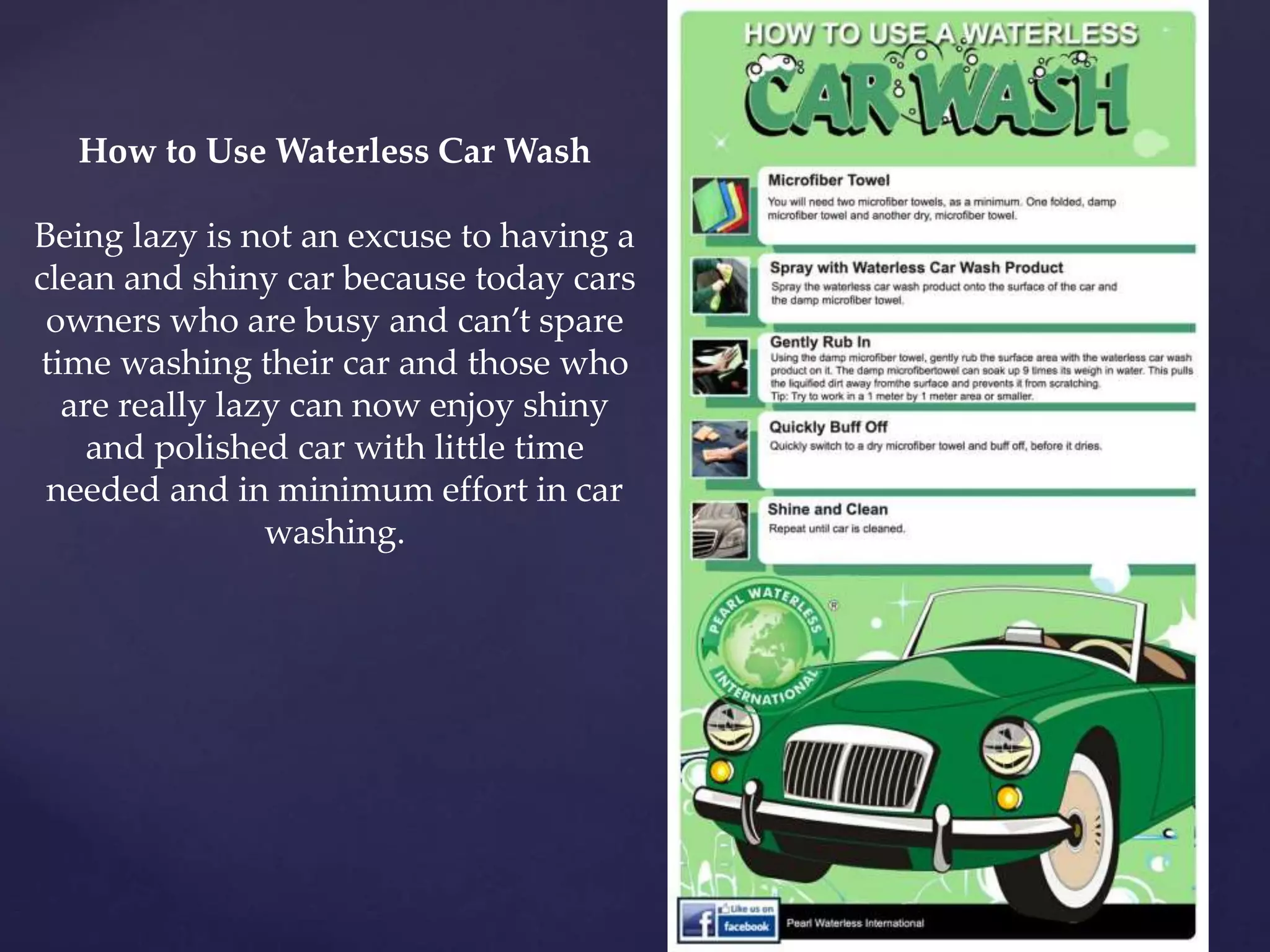 Most useful waterles car wash infographics | PPTX