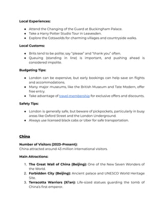 Most Visited Countries in the World: Travel Guide and Tips | PDF