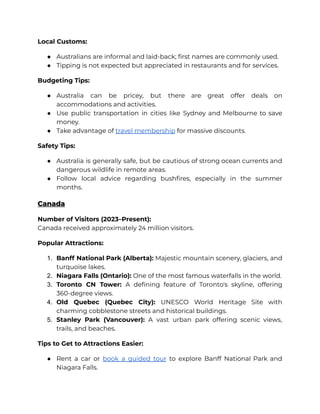 Most Visited Countries in the World: Travel Guide and Tips | PDF