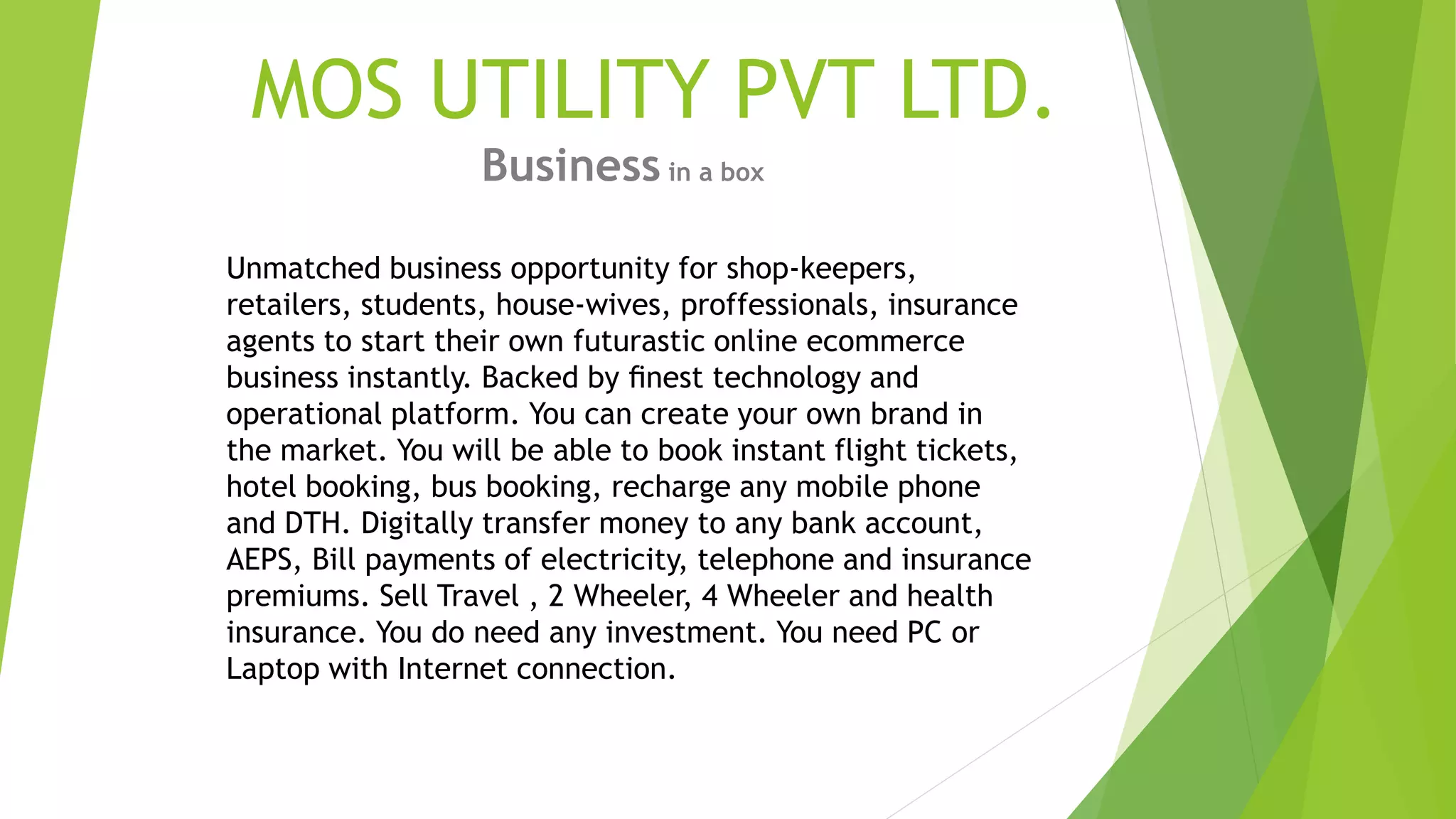 Mos utility pvt ltd | PPTX